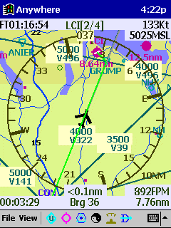 Anywhere Map screens